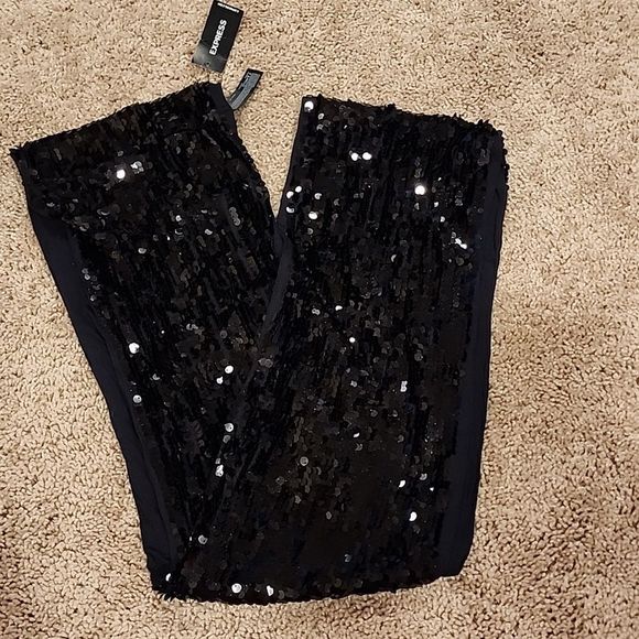 Express | Accessories | Express Blacksequin Infinity Scarf Os | Poshmark